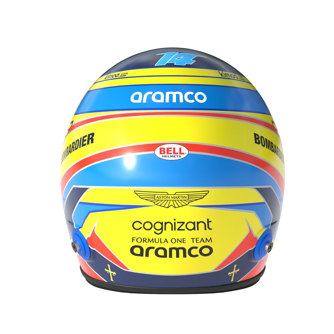 F1 Fernando Alonso Helmet 2023 3D - TurboSquid 2143798