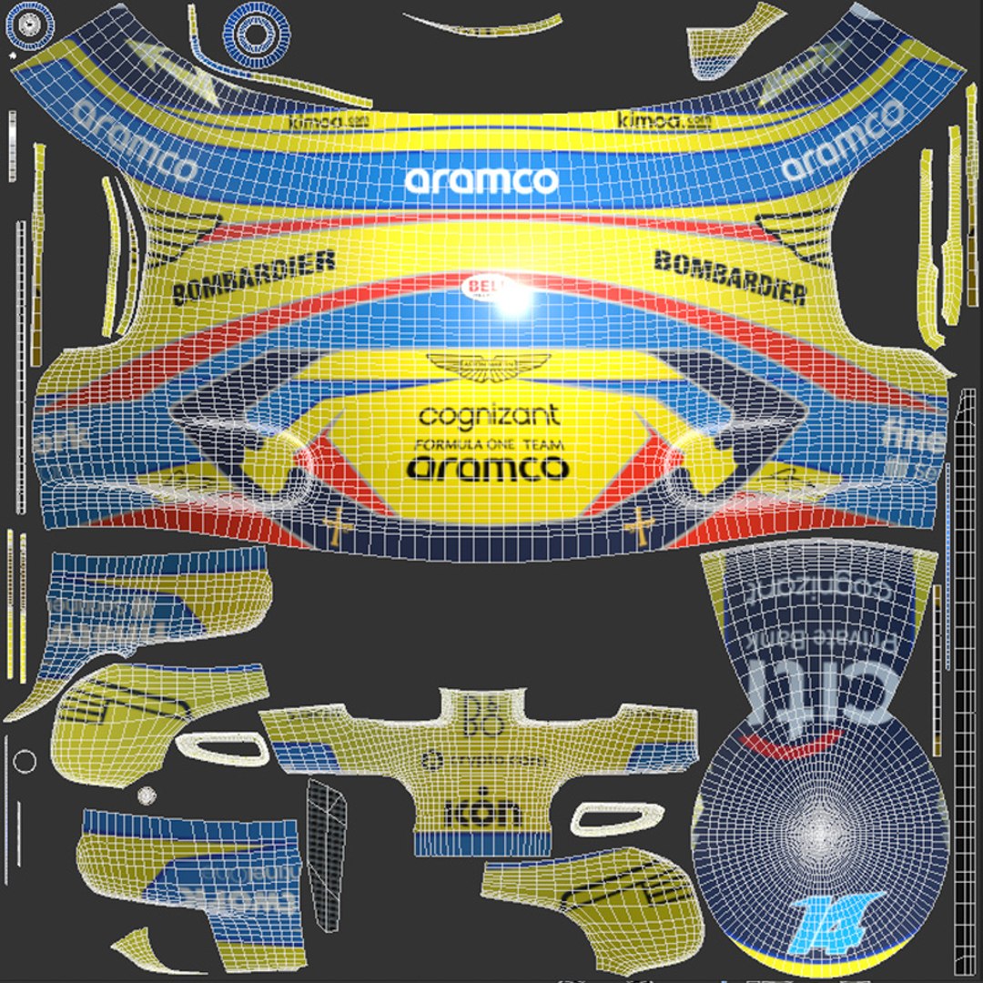 F1 Fernando Alonso Helmet 2023 3D - TurboSquid 2143798