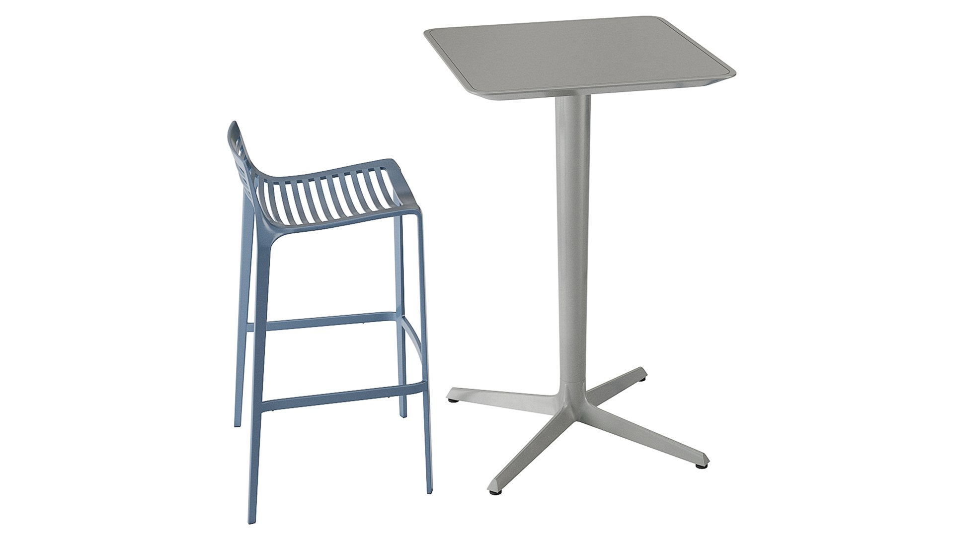 3D Artform Urban Terrace Life Chipman Standing Table With Stool ...