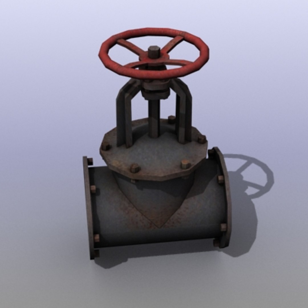 Low-poly Gas Valve 3d Model