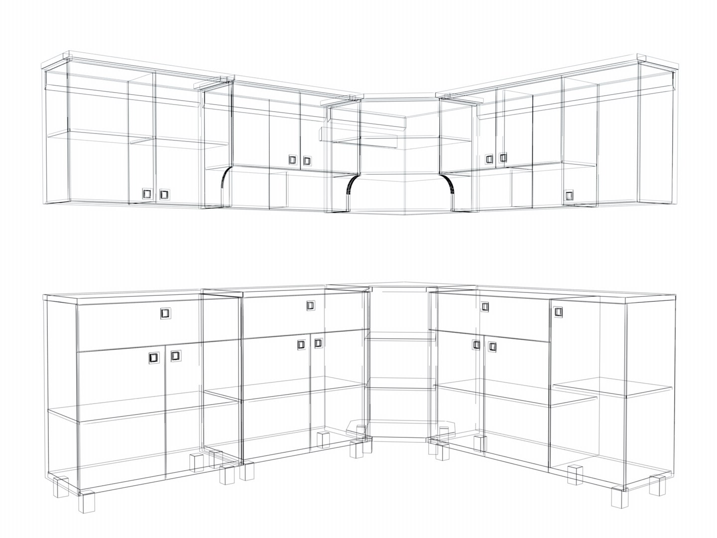 3D Modular Kitchen Set Model - TurboSquid 1620735