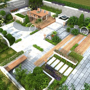 Garden 3D Models for Download | TurboSquid