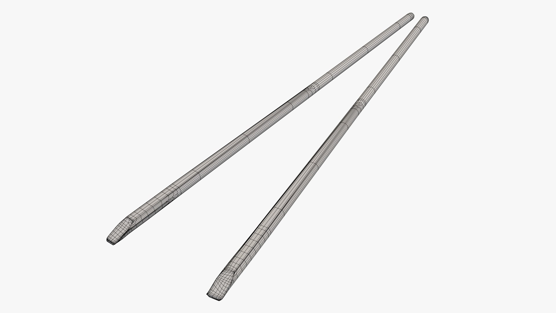 Wooden Stick Chopstick Model - TurboSquid 1571262