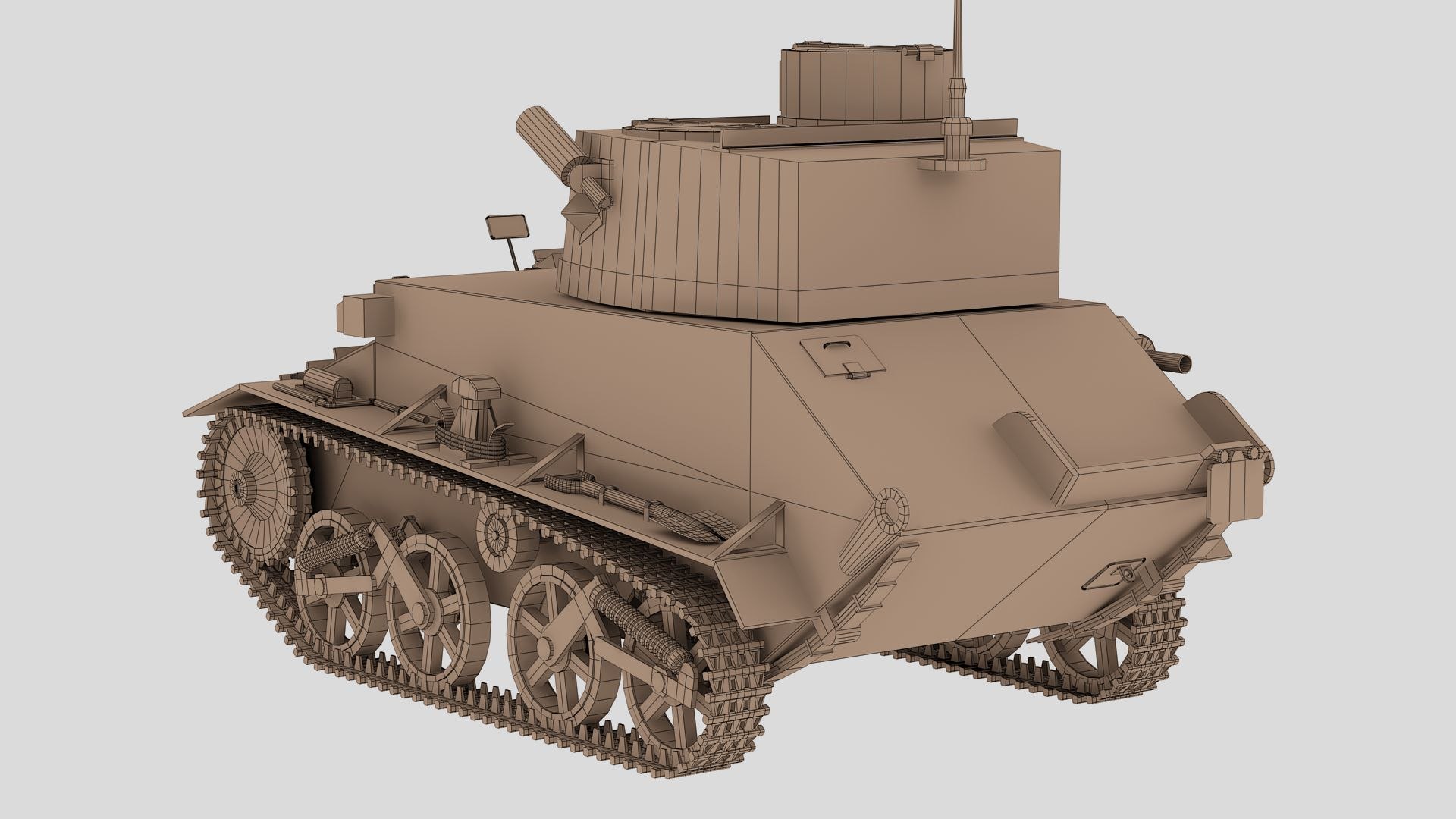 3D Vickers Mk6 Light Tnak - TurboSquid 2353162