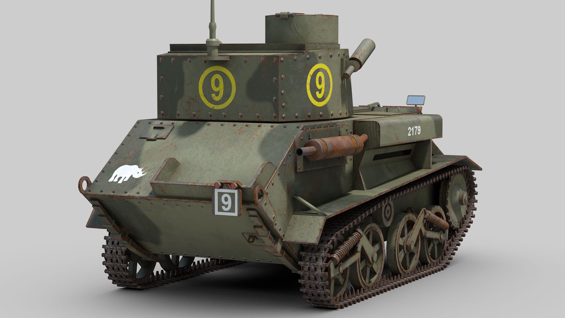 3D Vickers Mk6 Light Tnak - TurboSquid 2353162