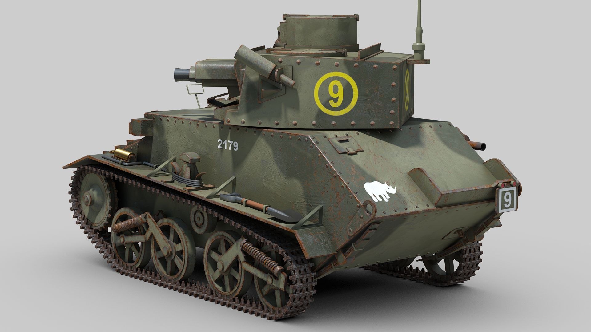 3D Vickers Mk6 Light Tnak - TurboSquid 2353162