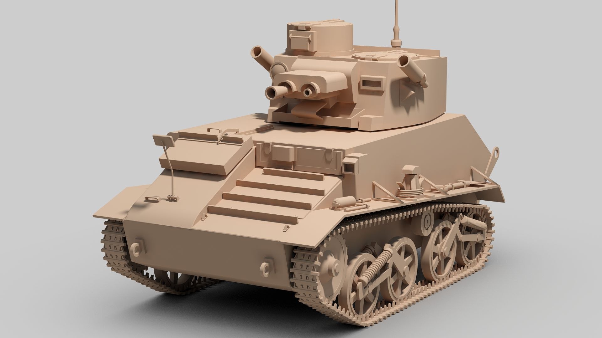 3D Vickers Mk6 Light Tnak - TurboSquid 2353162