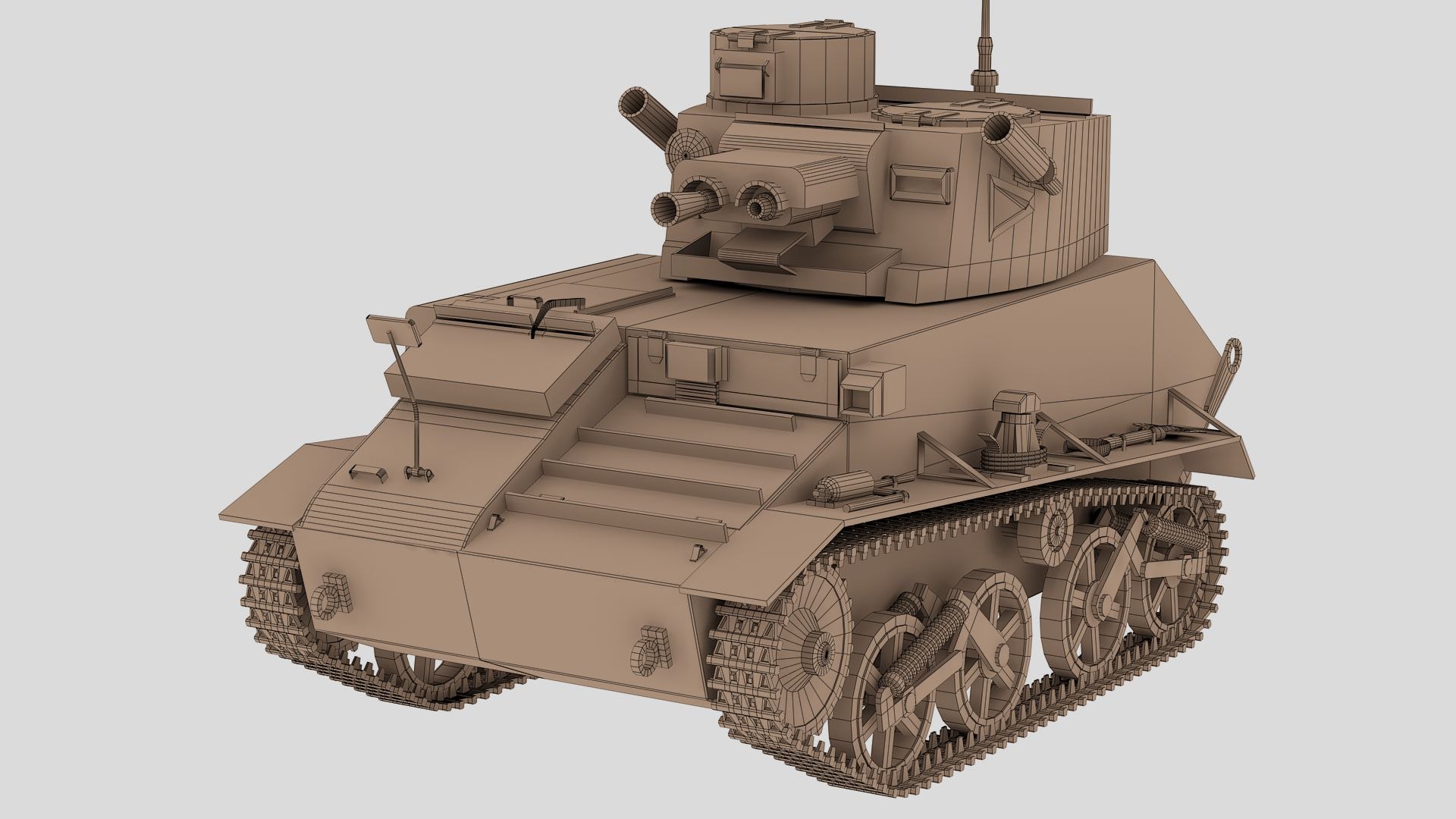 3D Vickers Mk6 Light Tnak - TurboSquid 2353162