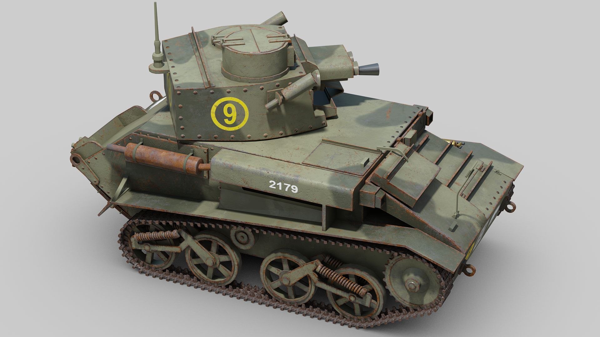 3D Vickers Mk6 Light Tnak - TurboSquid 2353162