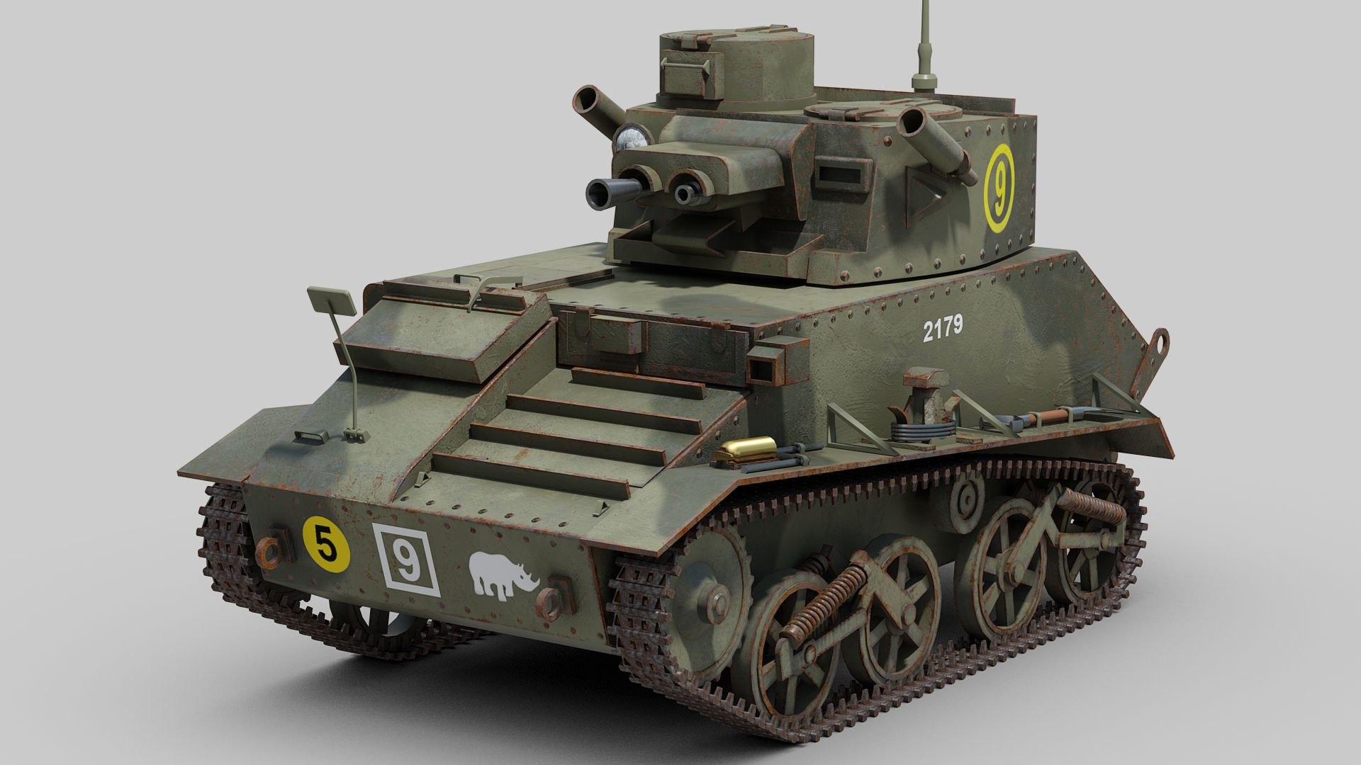 3D Vickers Mk6 Light Tnak - TurboSquid 2353162