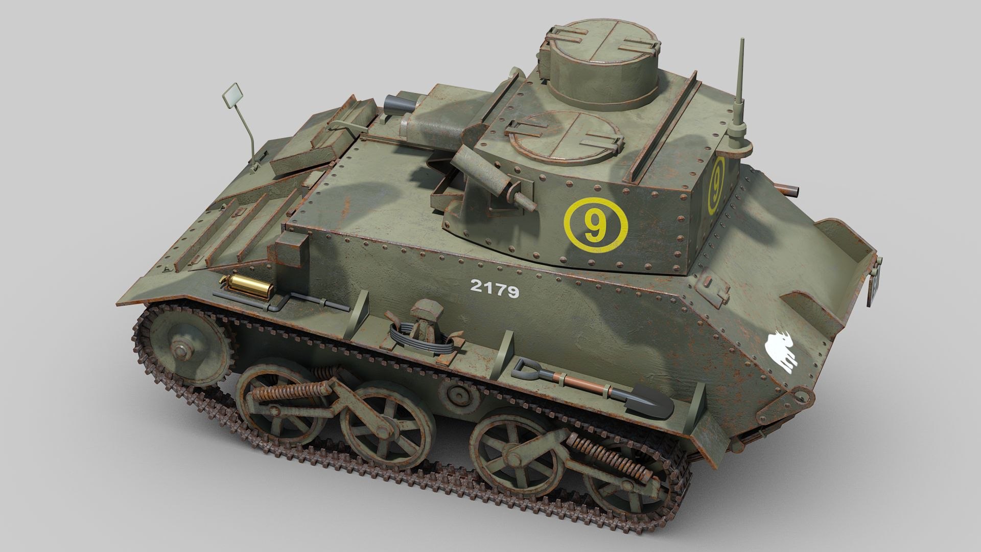 3D Vickers Mk6 Light Tnak - TurboSquid 2353162