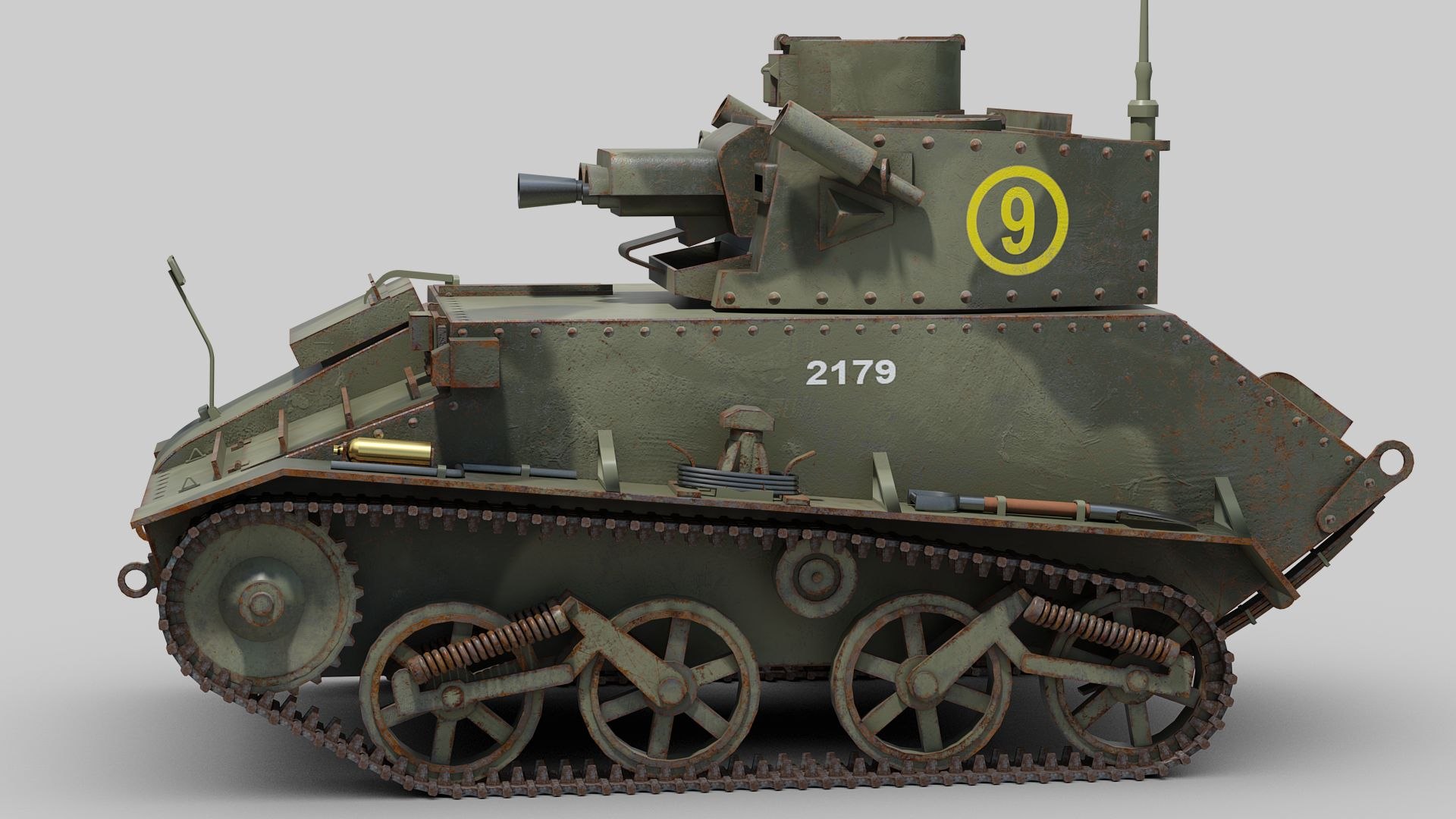 3D Vickers Mk6 Light Tnak - TurboSquid 2353162