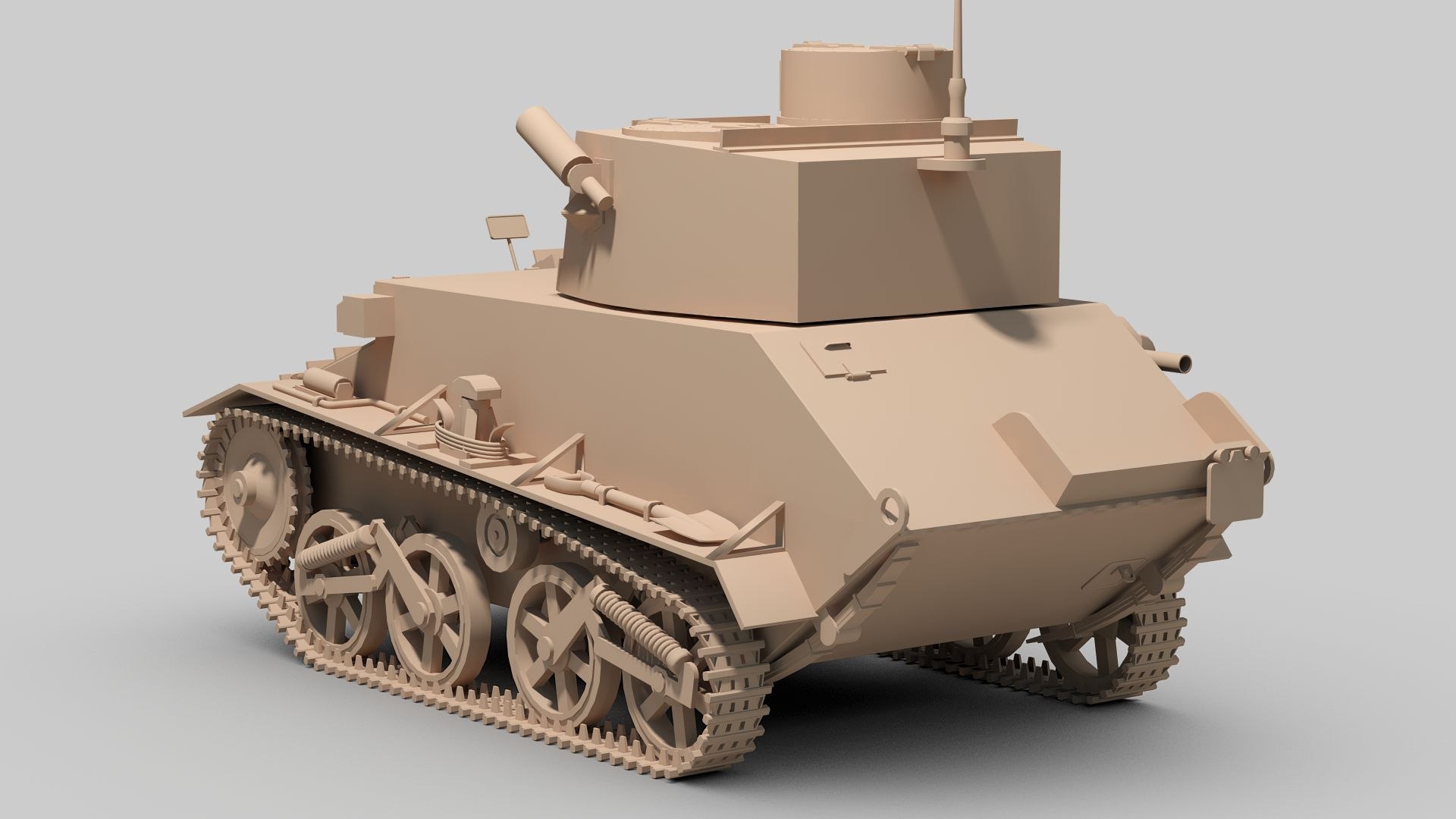 3D Vickers Mk6 Light Tnak - TurboSquid 2353162