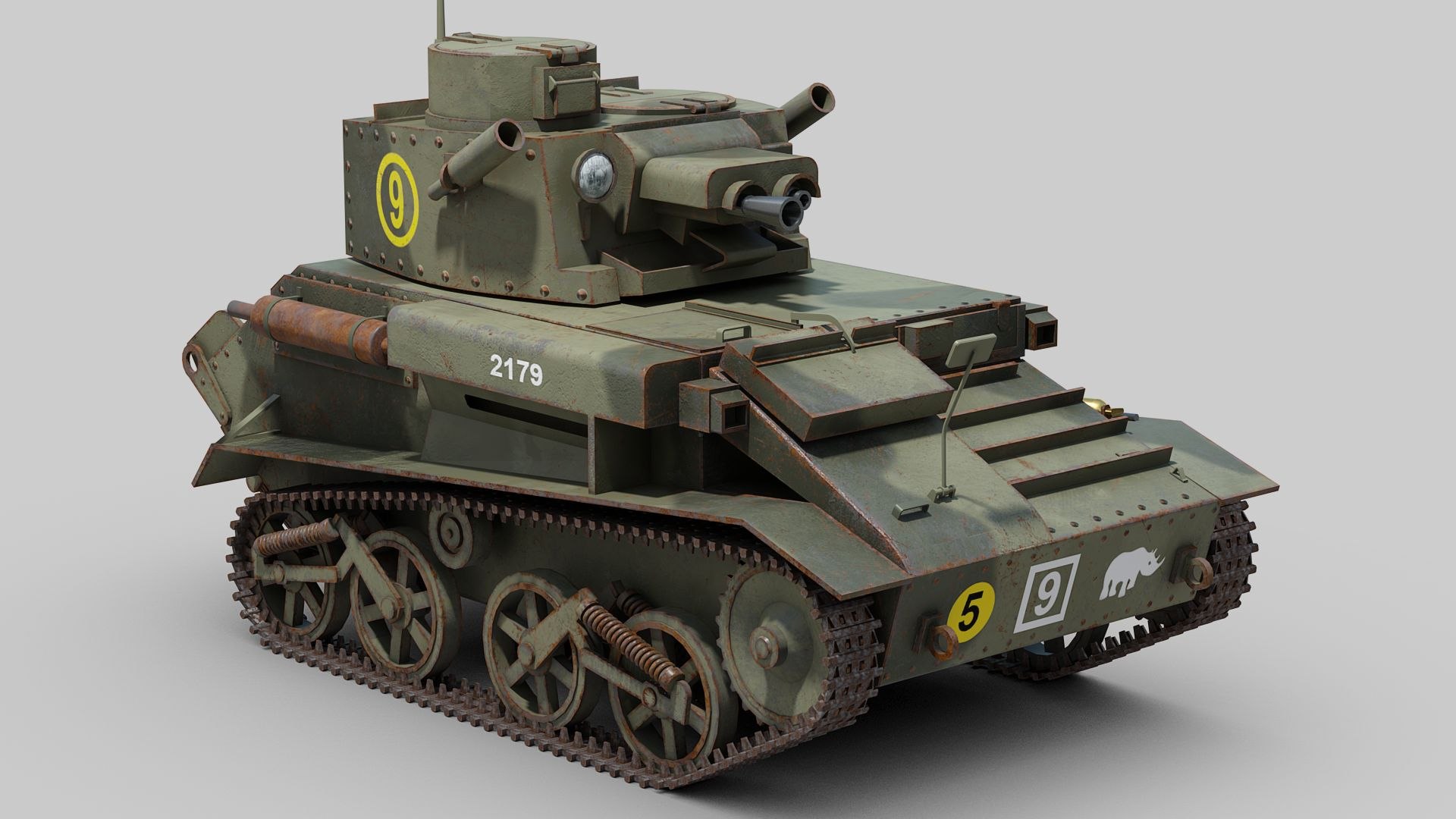 3D Vickers Mk6 Light Tnak - TurboSquid 2353162