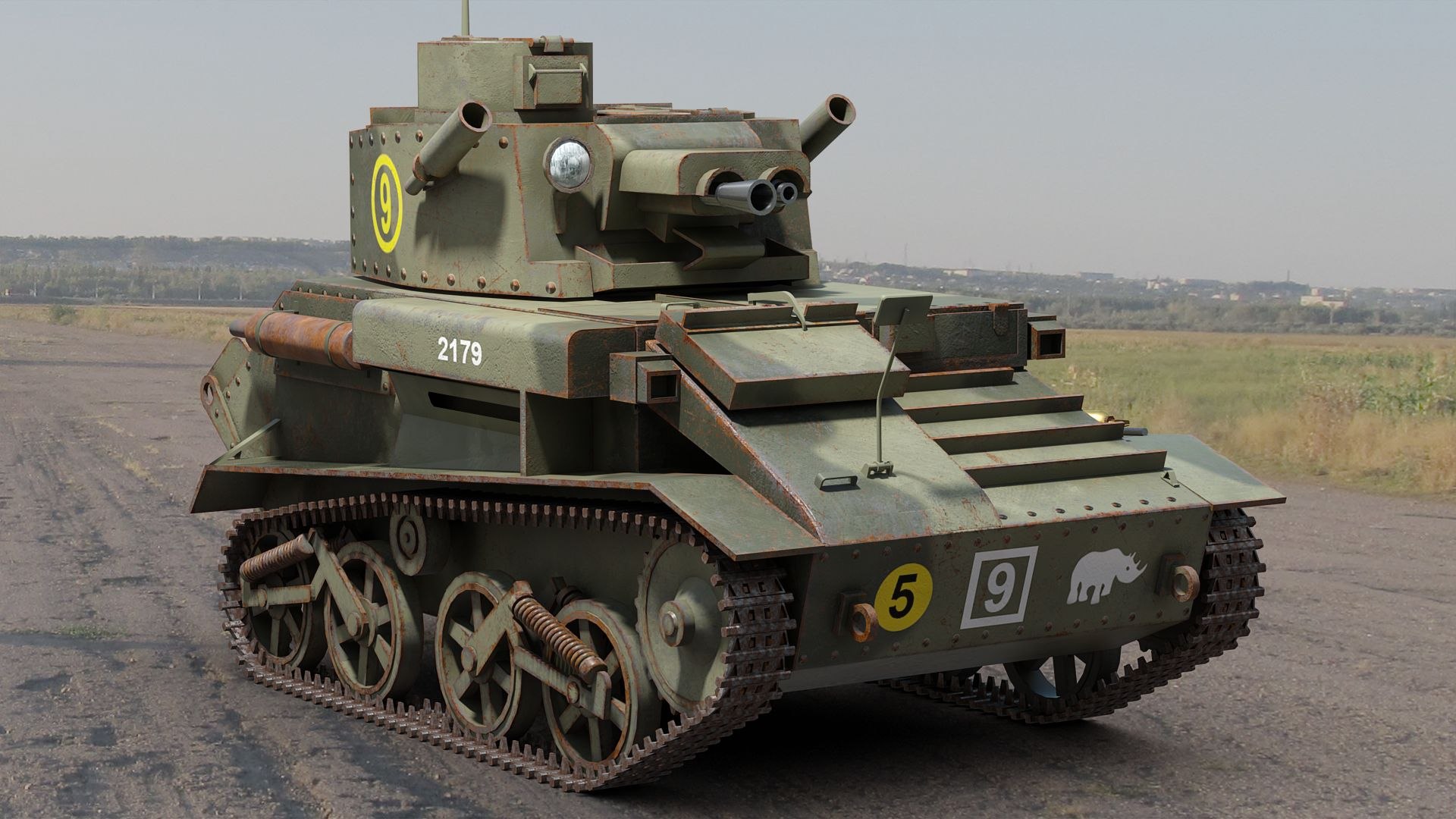 3D Vickers Mk6 Light Tnak - TurboSquid 2353162