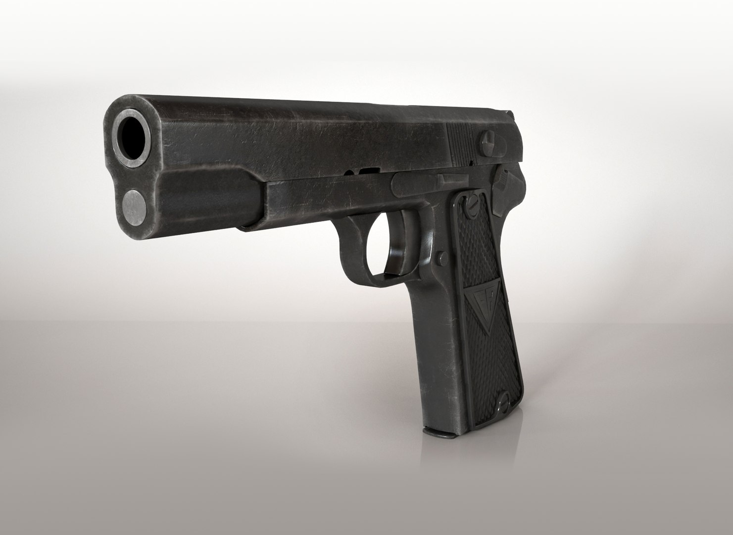 3d model vis w35 gun high-detailed