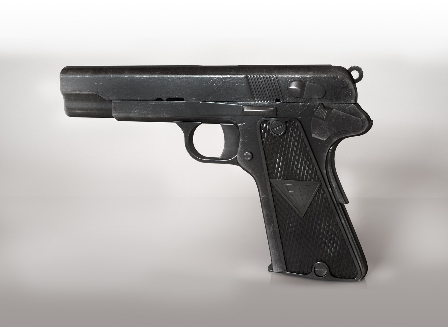 3d model vis w35 gun high-detailed