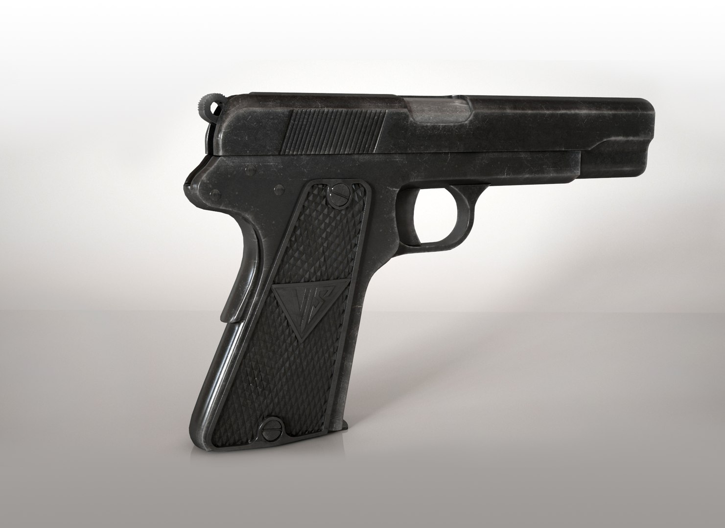 3d model vis w35 gun high-detailed