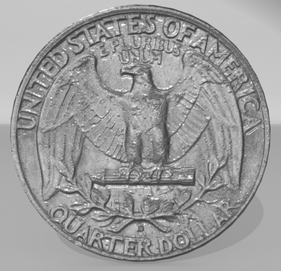 3d Coin Quarter Model