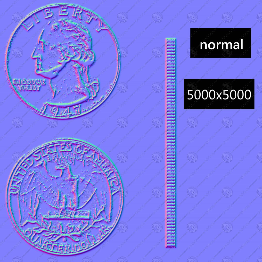 3d Coin Quarter Model