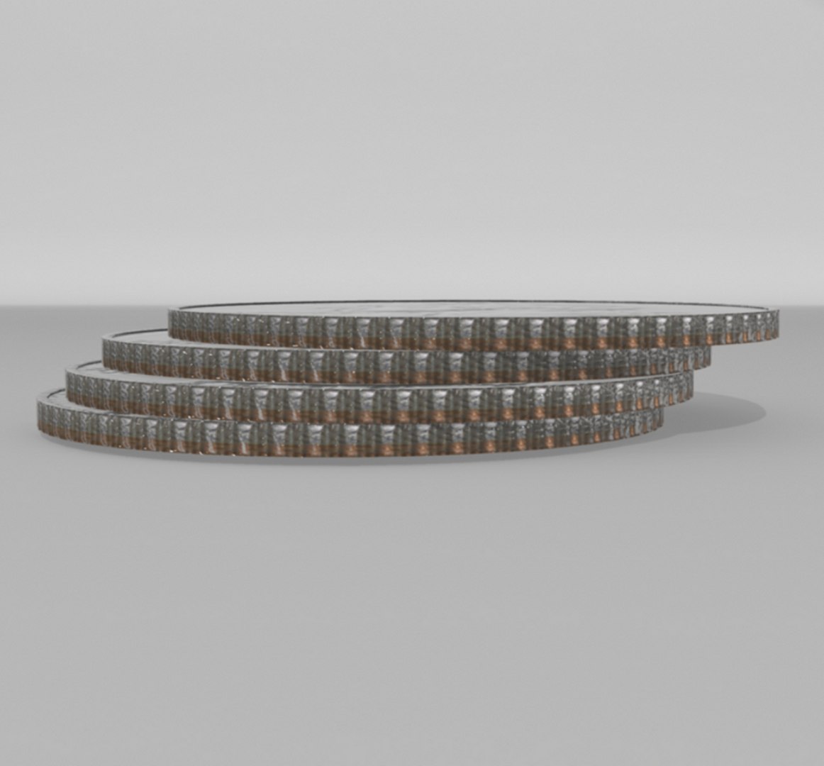 3d Coin Quarter Model