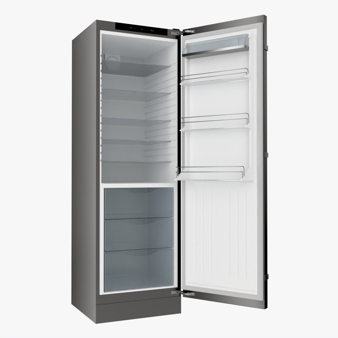 3D Free-standing Refrigerator Opened - TurboSquid 2142471