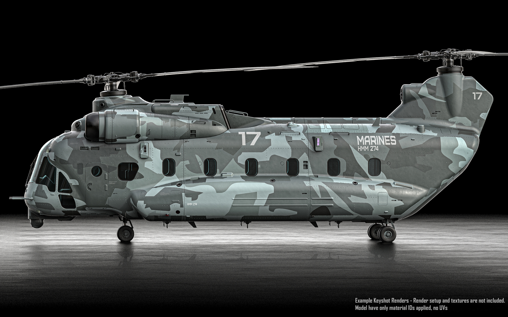 Sci Fi Cargo Helicopter 3D - TurboSquid 1826612