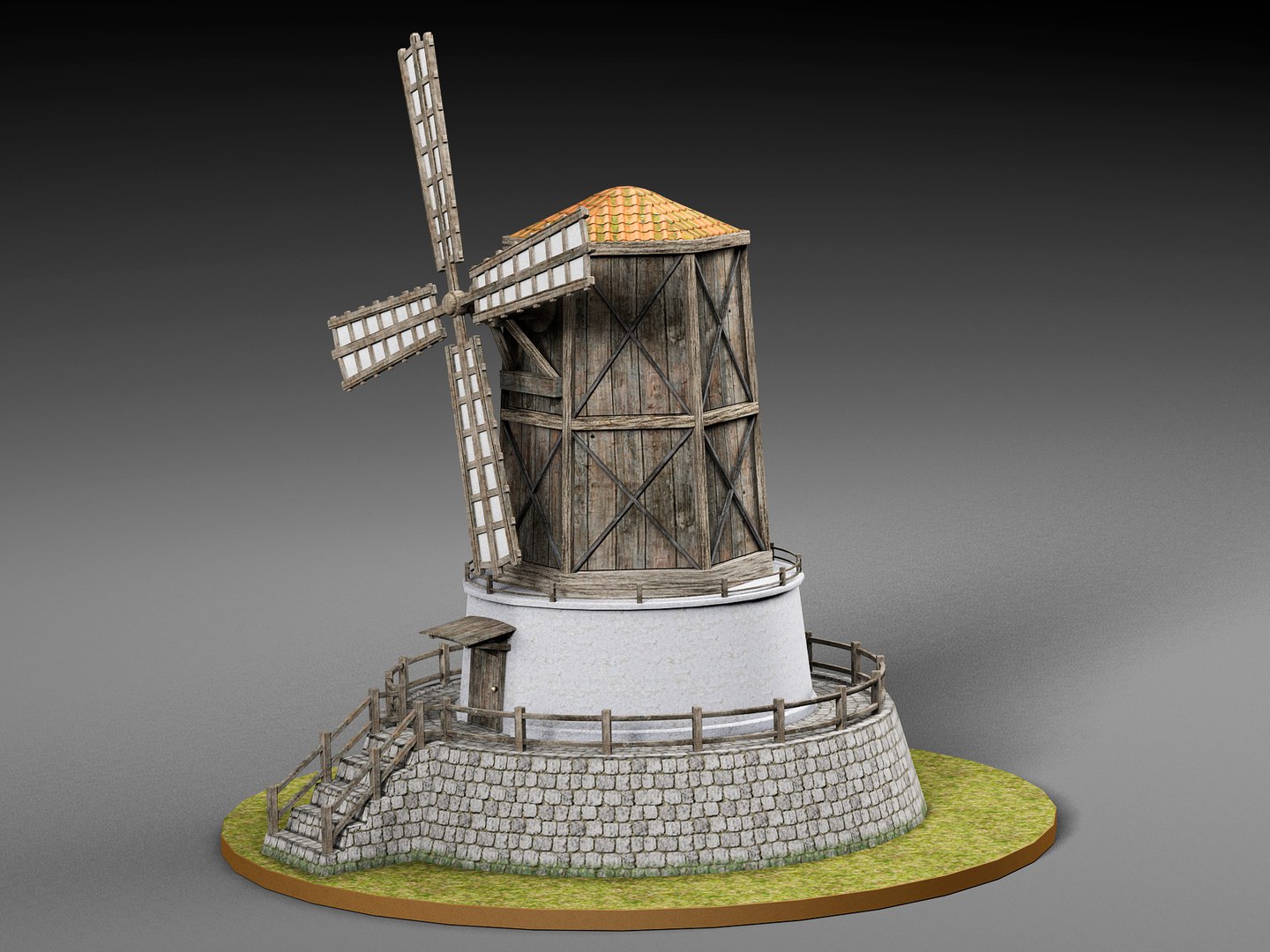 3D Model Old Windmill - TurboSquid 1285077