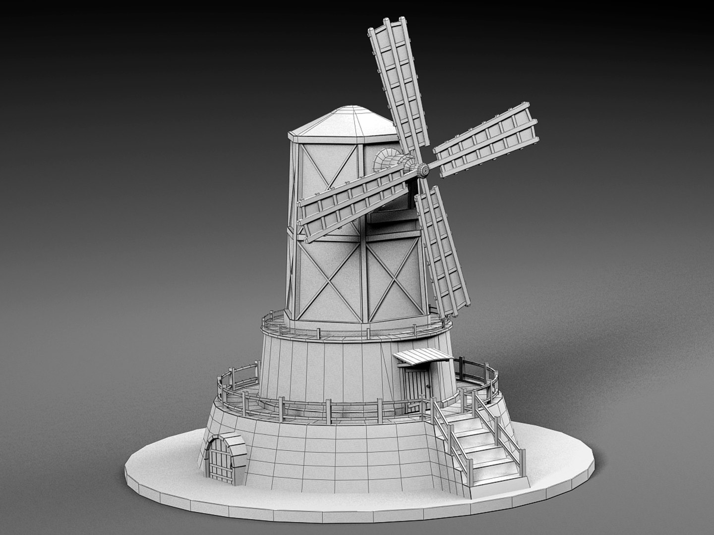 3D Model Old Windmill - TurboSquid 1285077