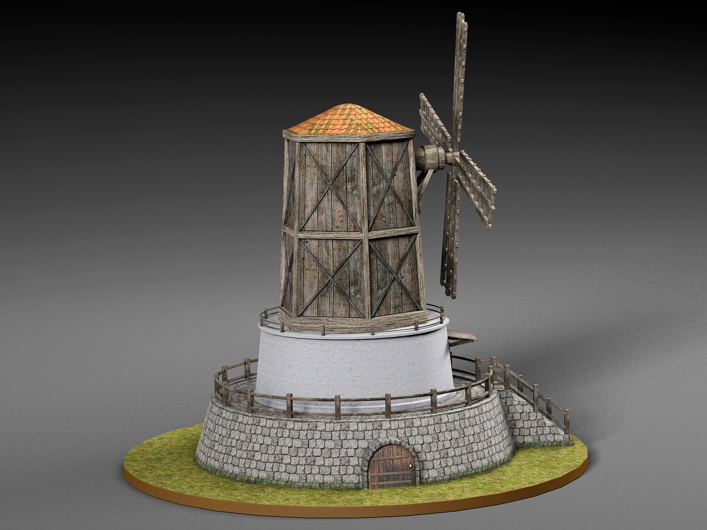 3D Model Old Windmill - TurboSquid 1285077