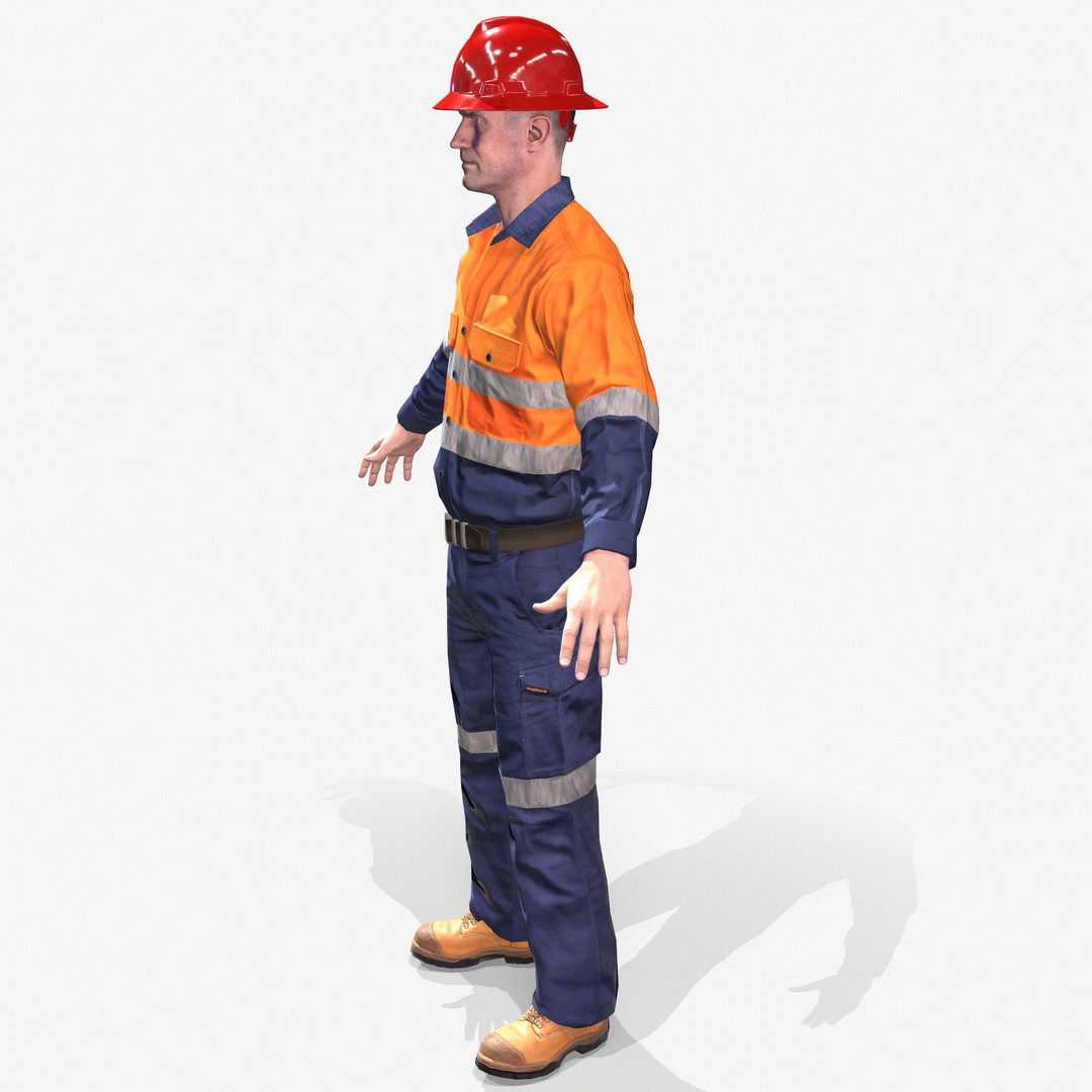3D mining workman - TurboSquid 1704467