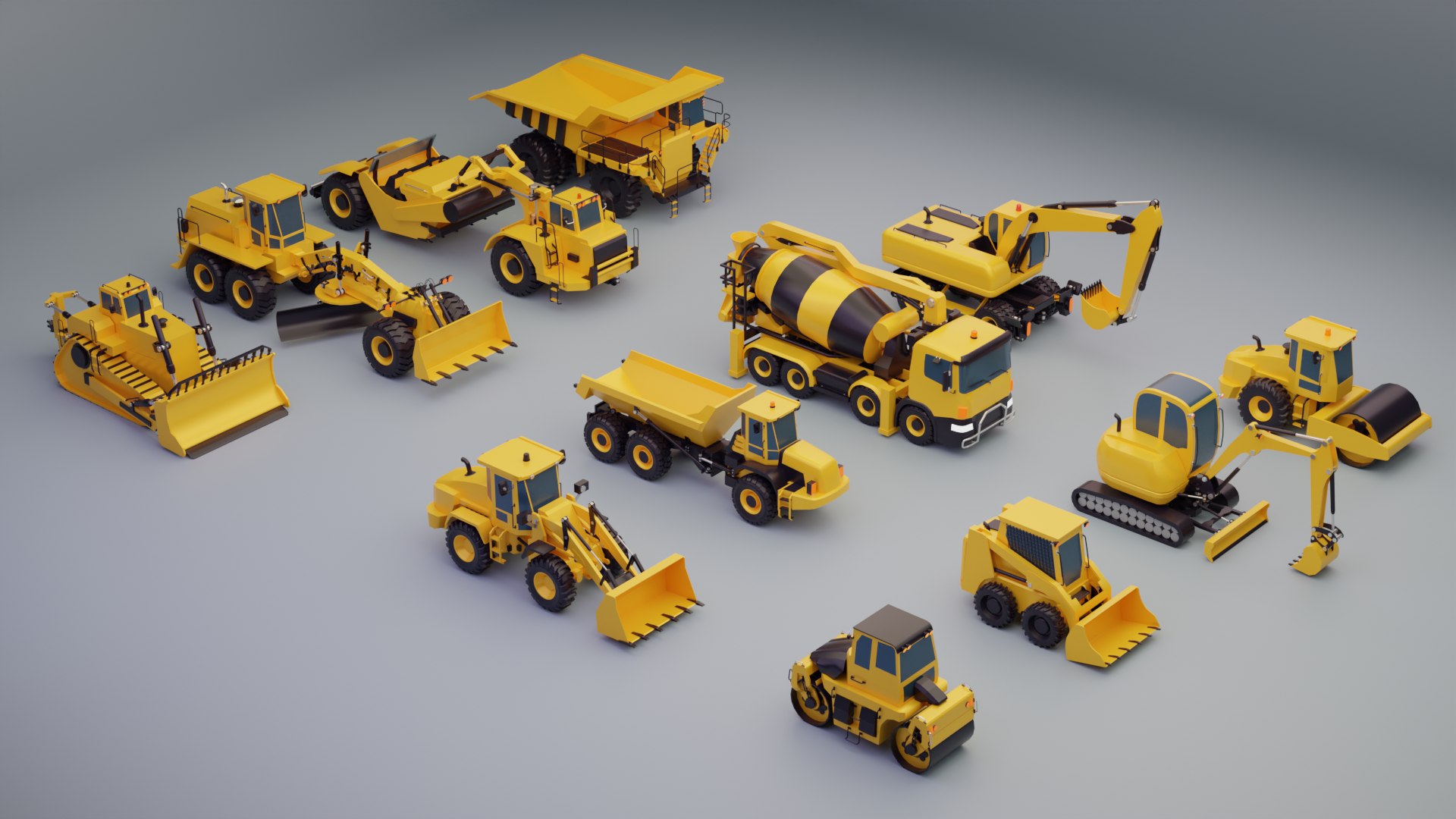 Construction Vehicle Pack Low Poly- Game Asset Model - TurboSquid 2205678