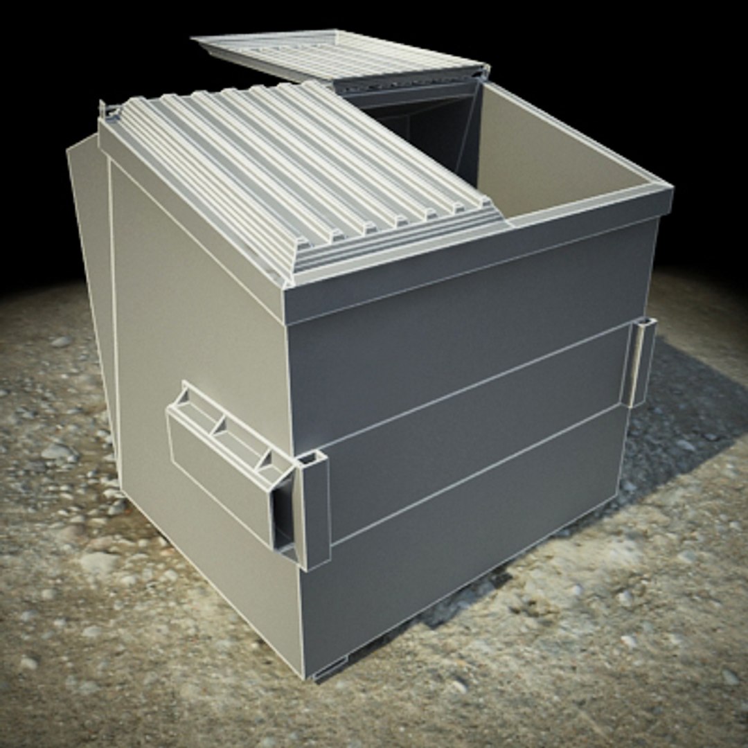 3d Model Garbage Dumpster Studios