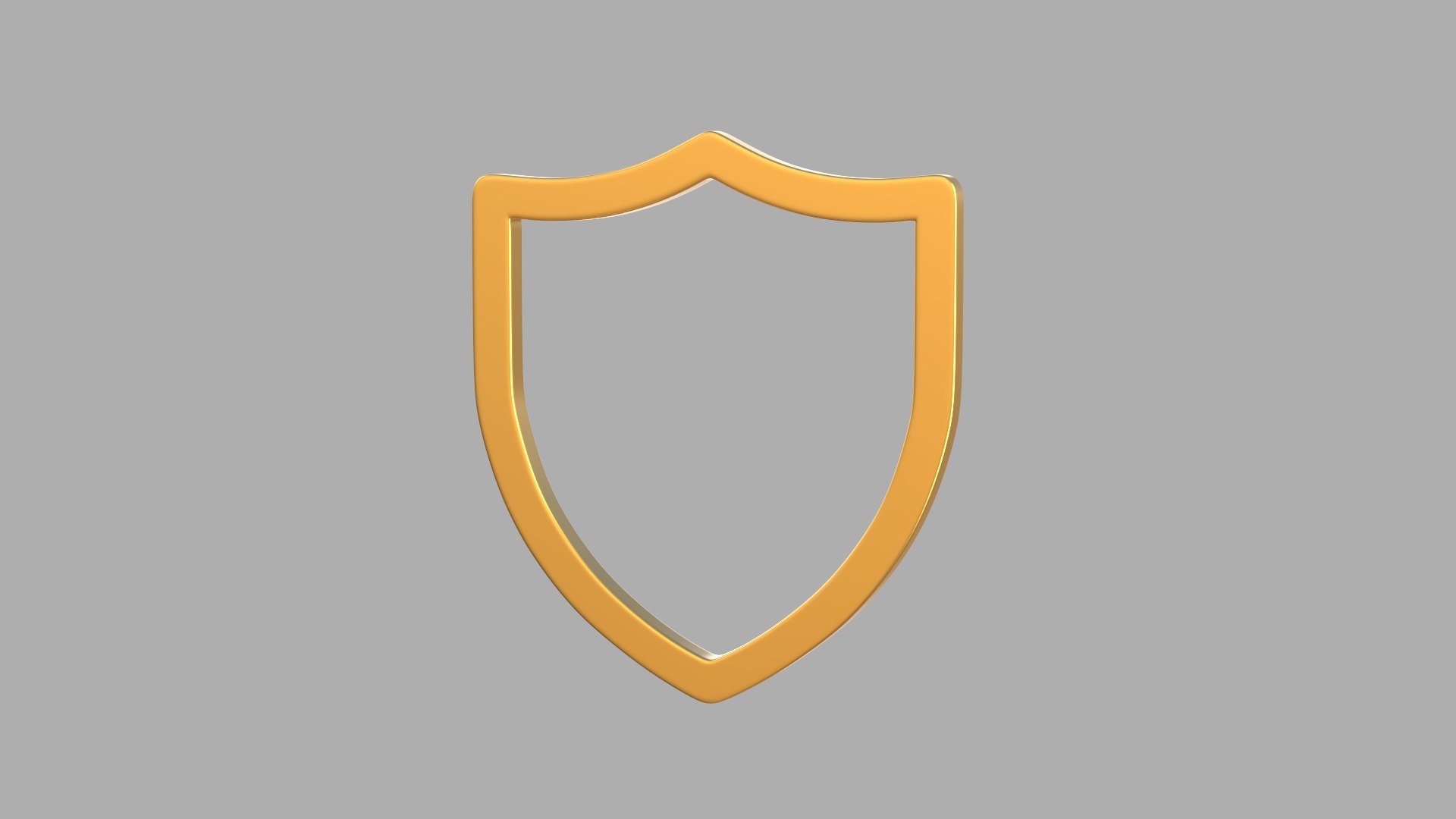 Shield Symbol Golden 3D Model - TurboSquid 2377529