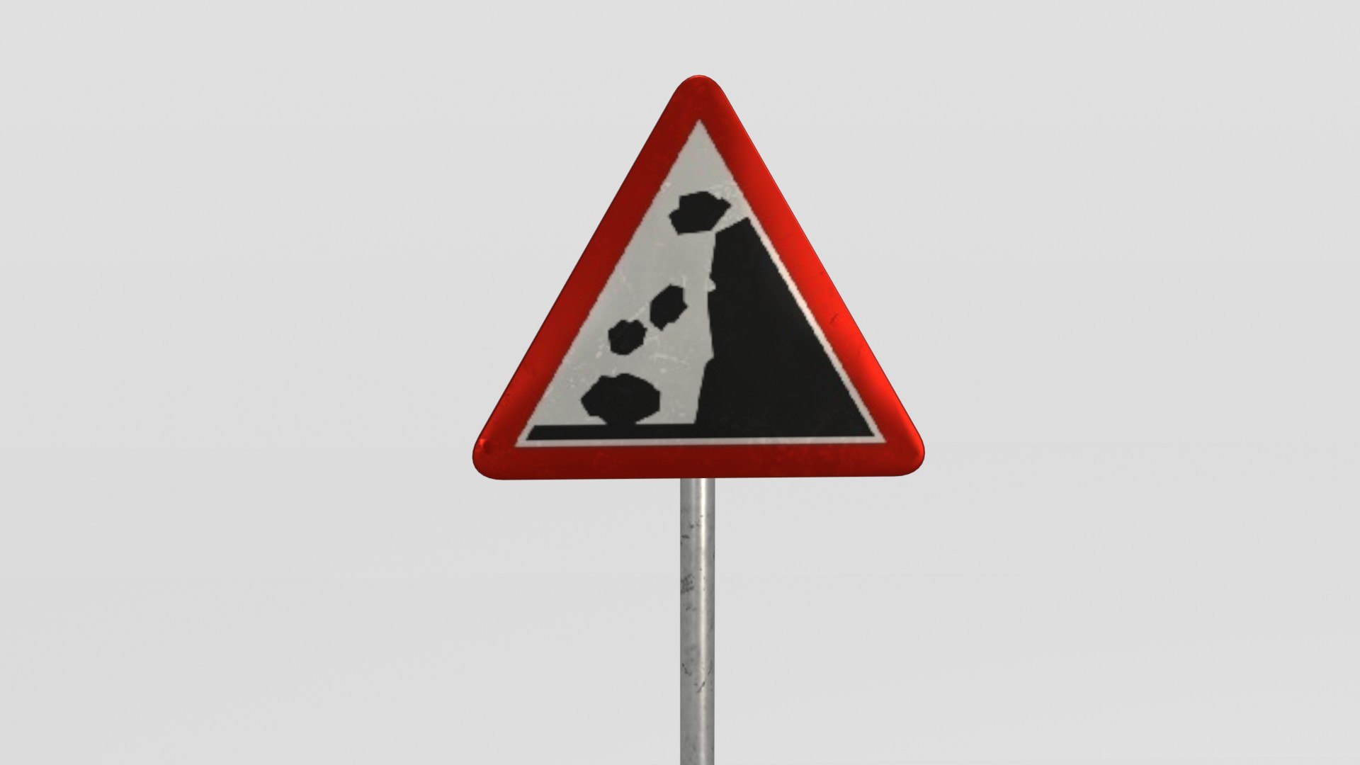 3D Traffic Sign Falling Rocks Model - TurboSquid 2144293