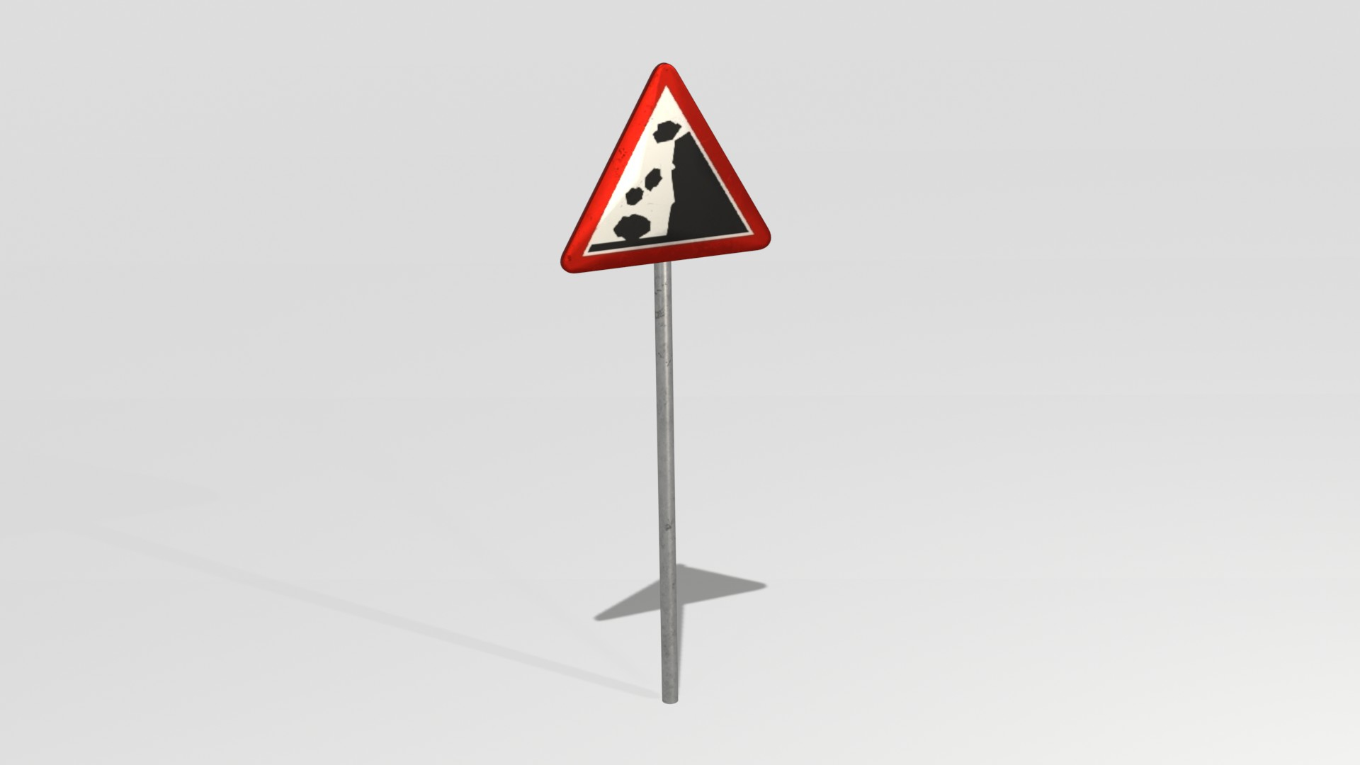 3D Traffic Sign Falling Rocks Model - TurboSquid 2144293