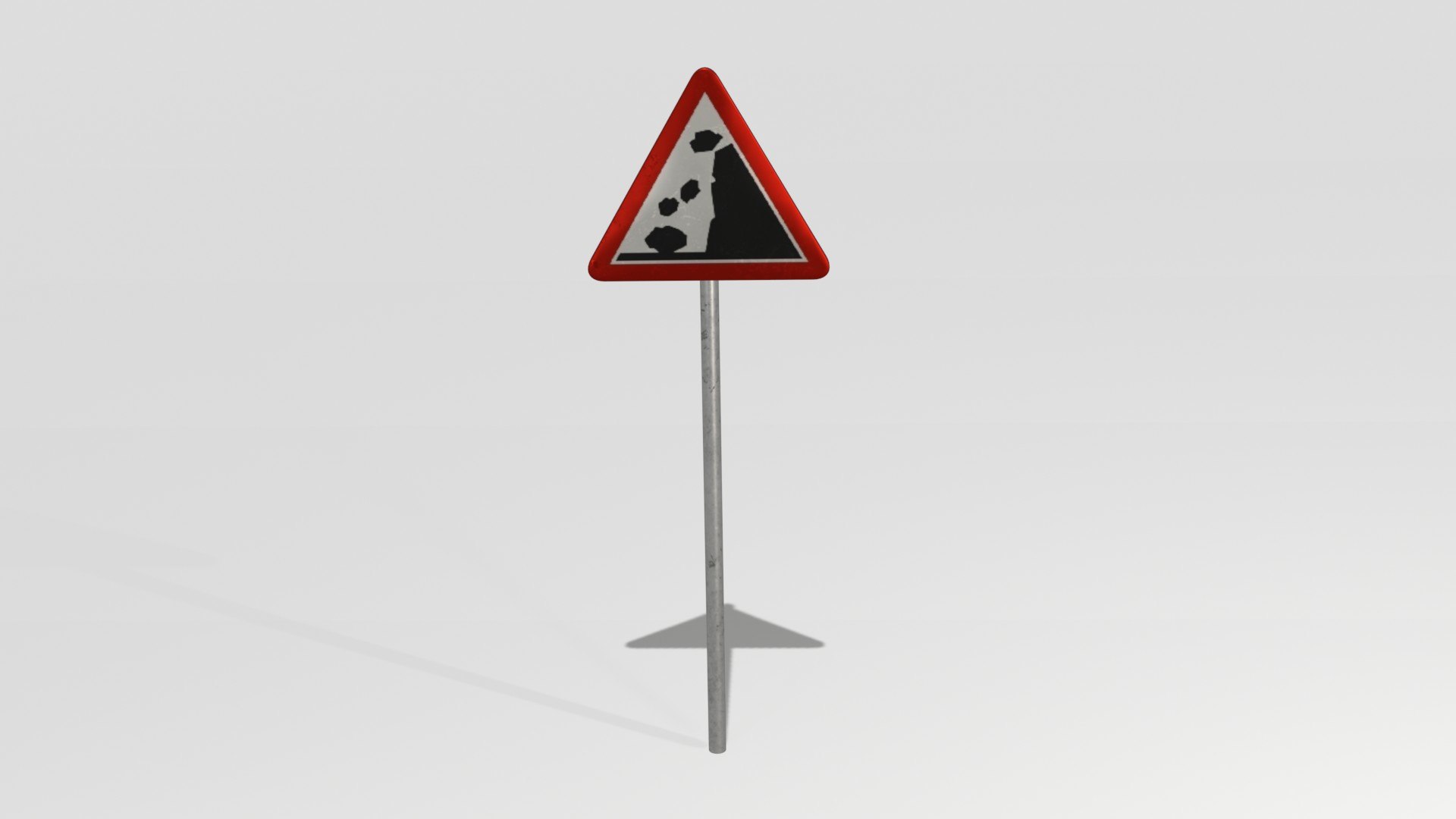 3D Traffic Sign Falling Rocks Model - TurboSquid 2144293
