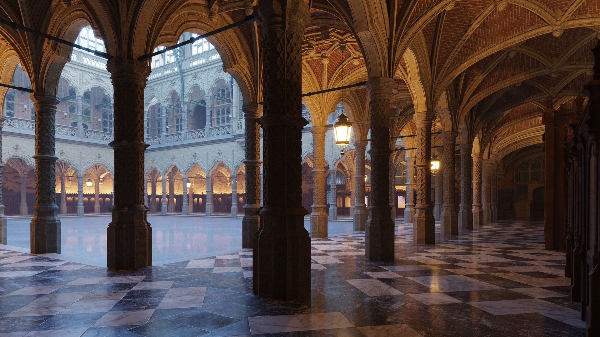 Grand Gothic Hall 3D - TurboSquid 1982641