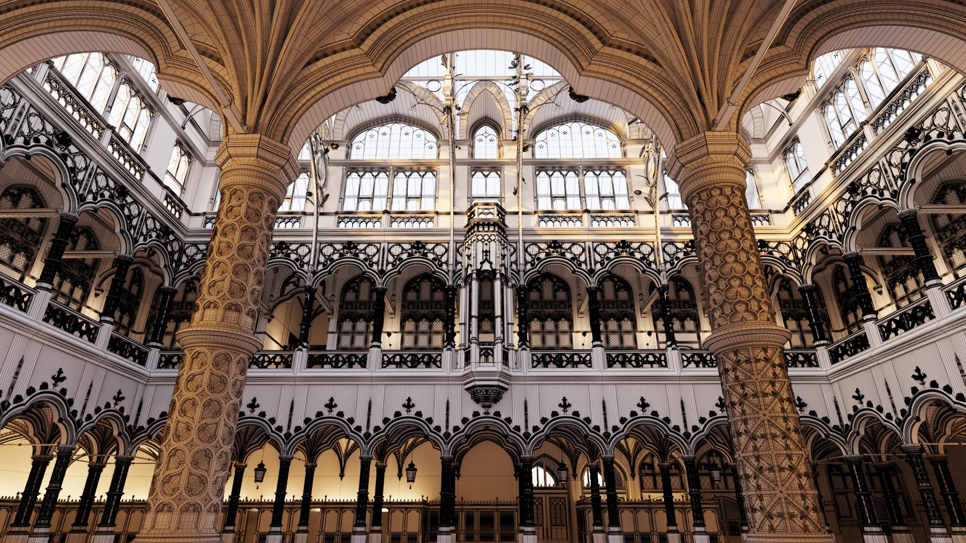 Grand Gothic Hall 3D - TurboSquid 1982641