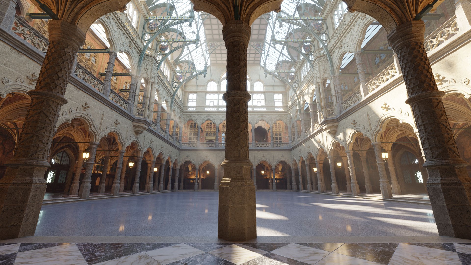 Grand Gothic Hall 3D - TurboSquid 1982641