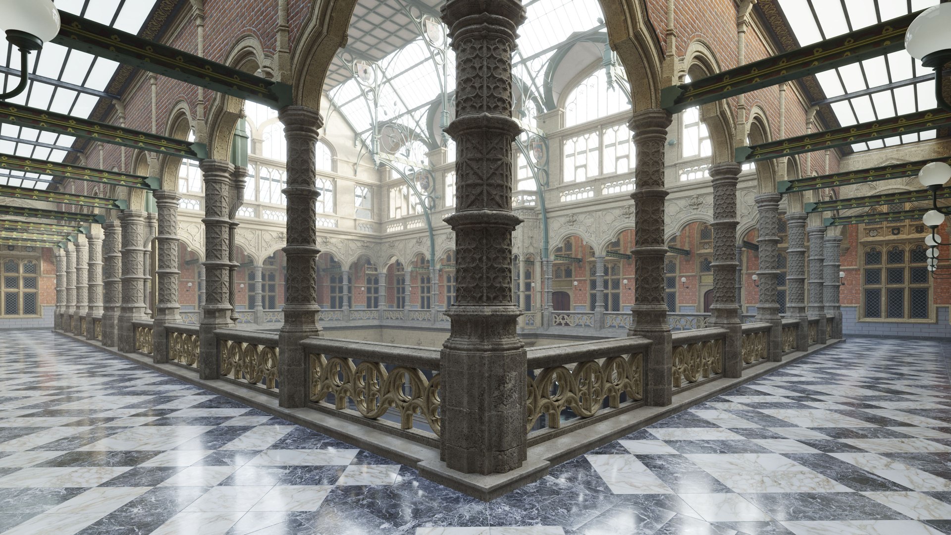 Grand Gothic Hall 3D - TurboSquid 1982641