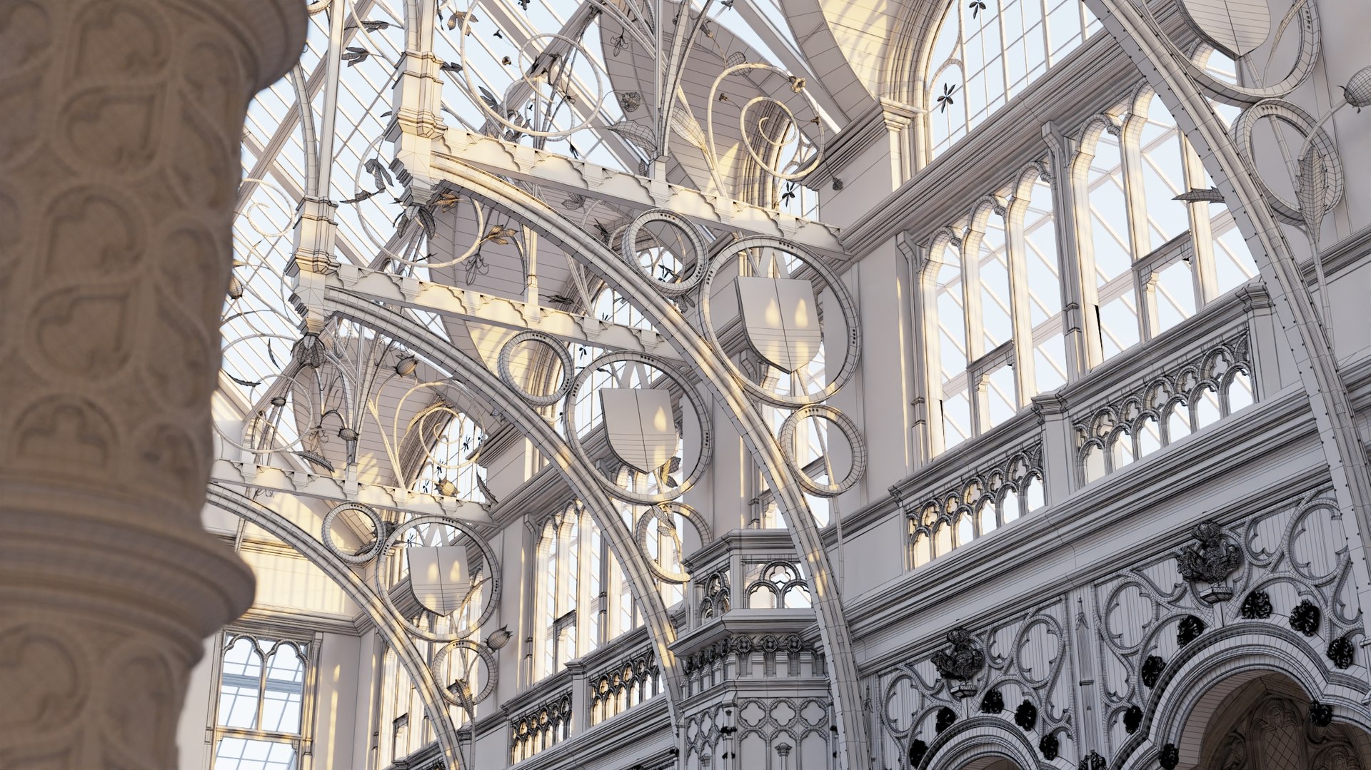 Grand Gothic Hall 3D - TurboSquid 1982641