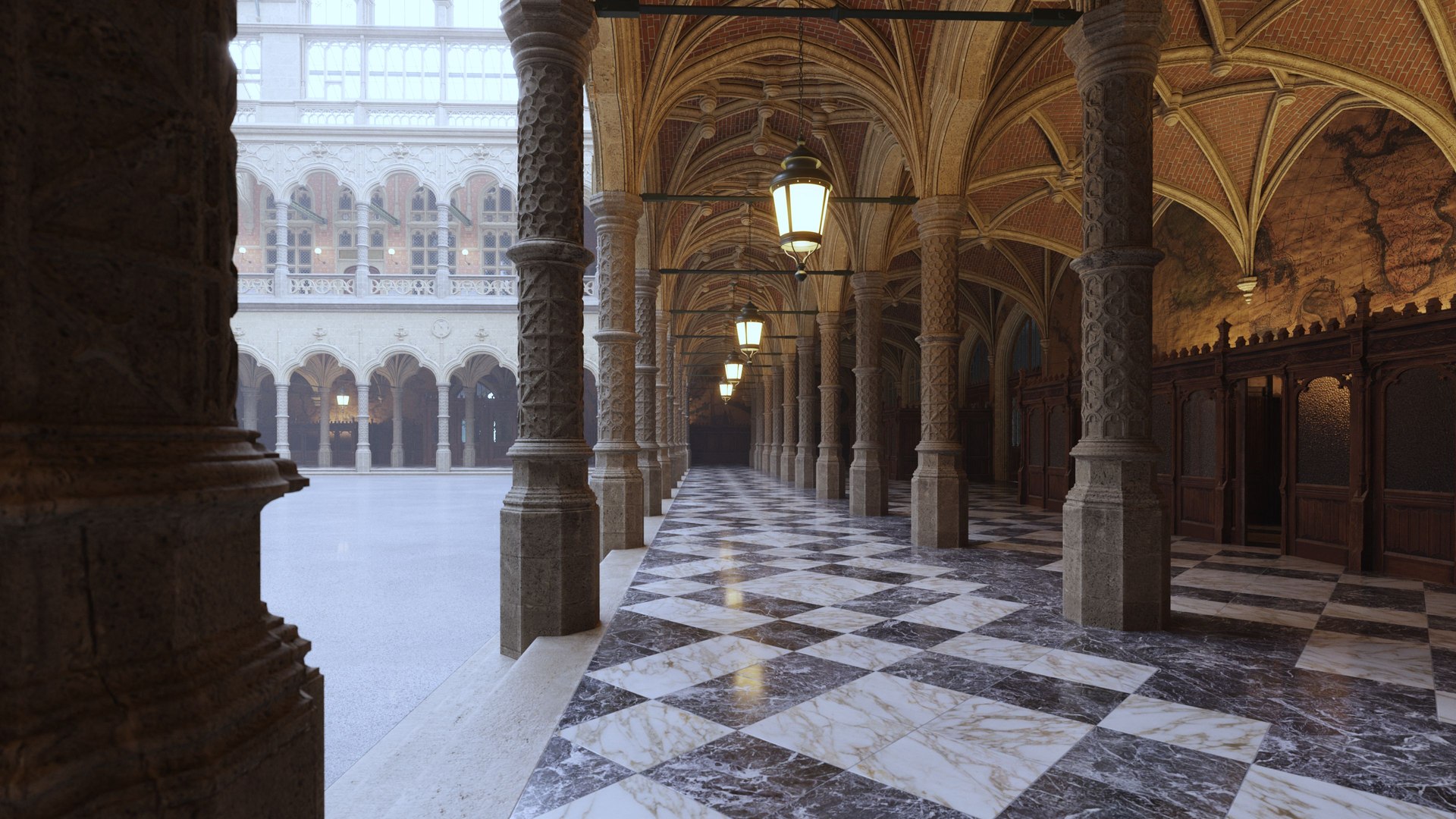 Grand Gothic Hall 3D - TurboSquid 1982641