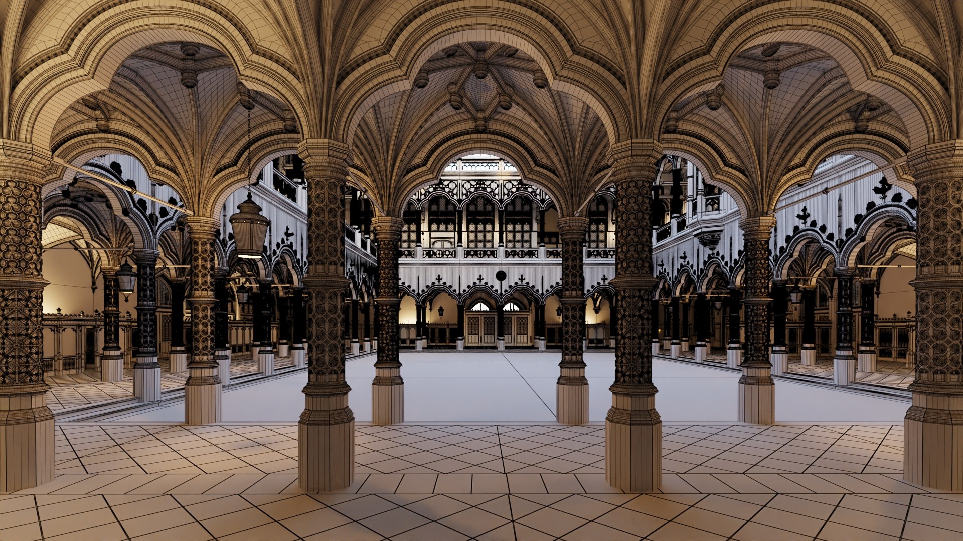 Grand Gothic Hall 3D - TurboSquid 1982641