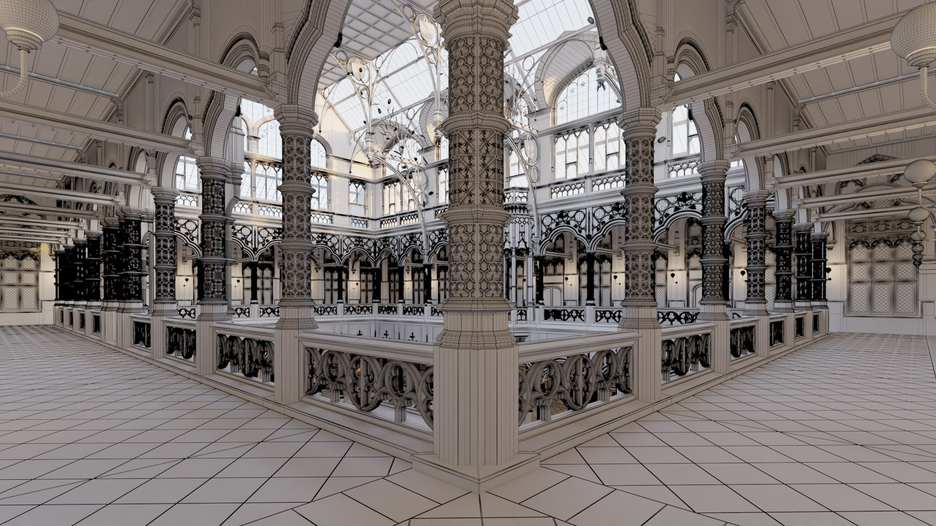 Grand Gothic Hall 3D - TurboSquid 1982641