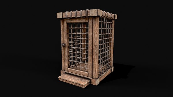 modelo 3d Jaula de madera medieval 1 - TurboSquid 2358145