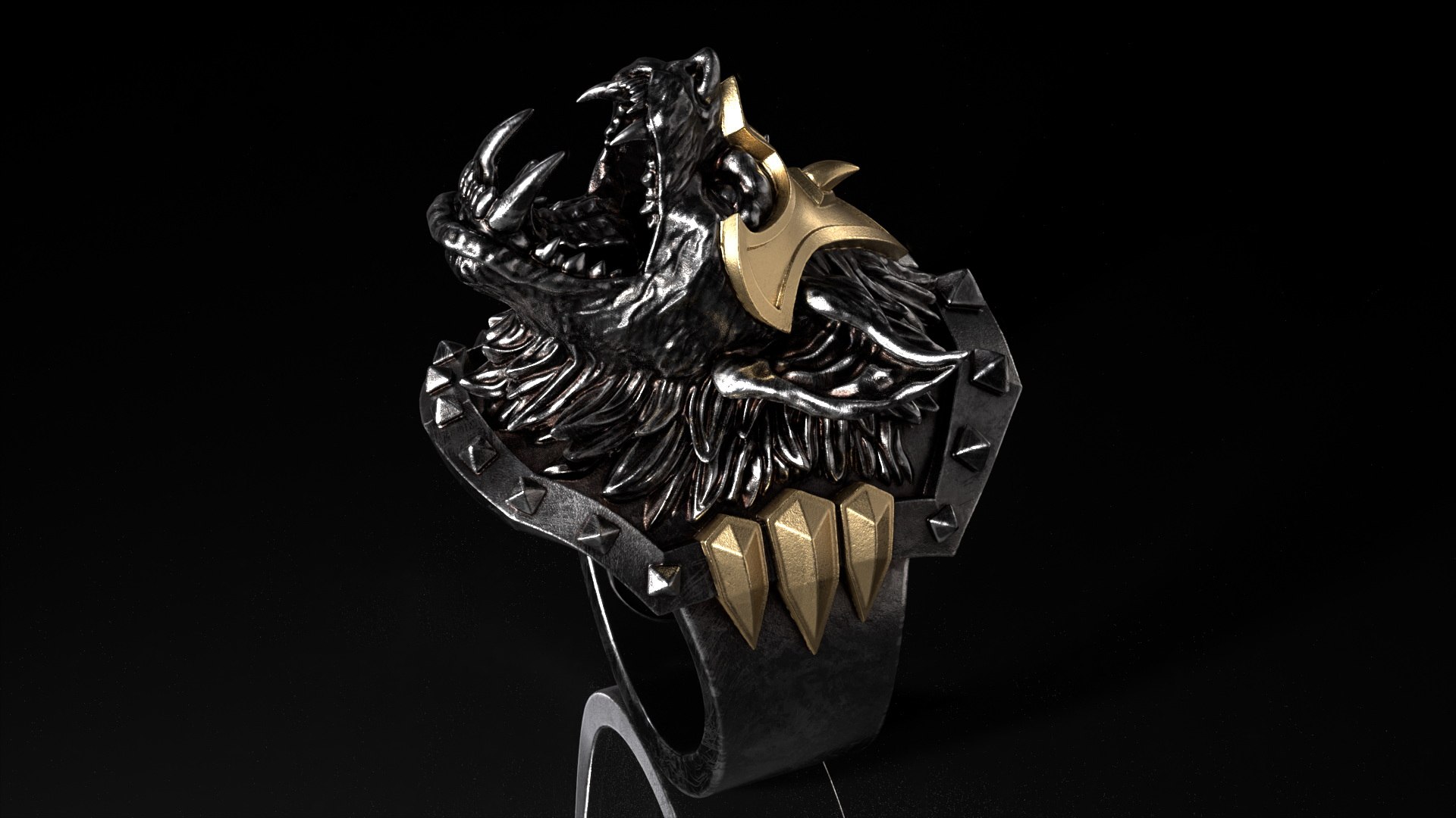 Armored Bat Ring 3D Model - TurboSquid 2278582