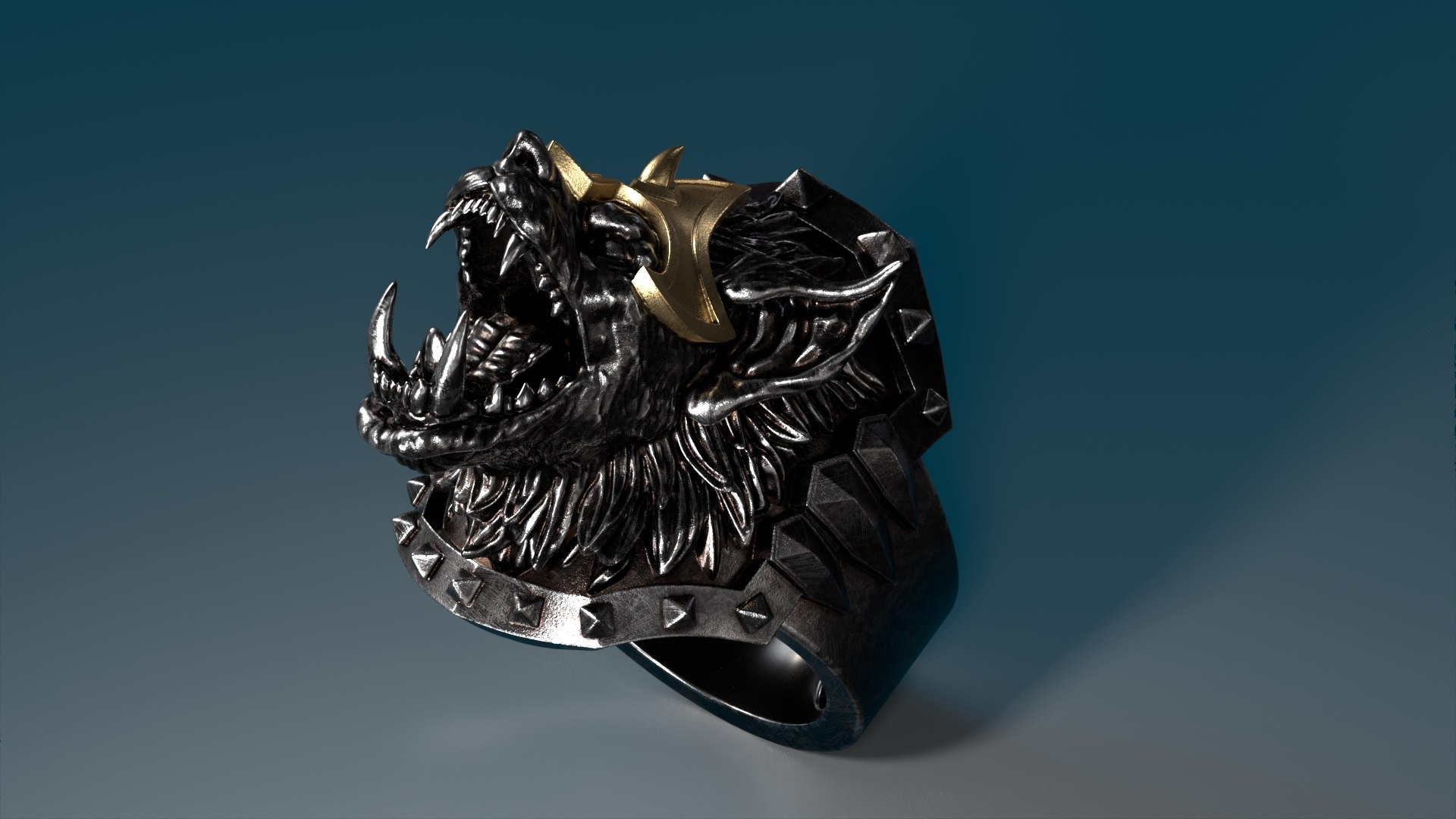 Armored Bat Ring 3D Model - TurboSquid 2278582