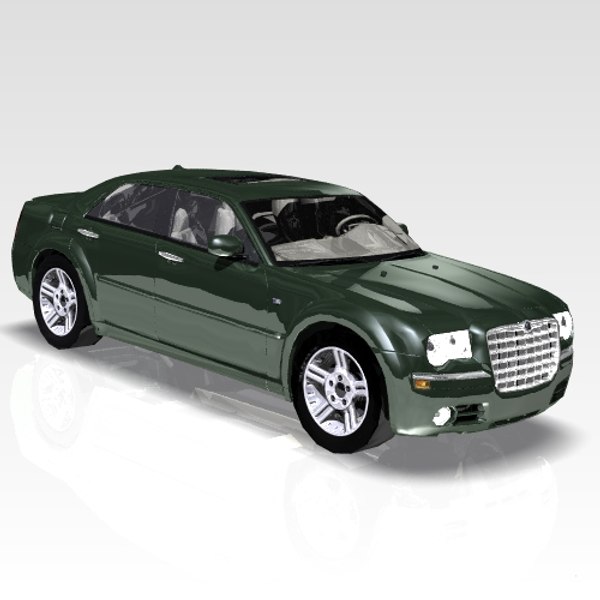 3d car chrysler 300 luxury