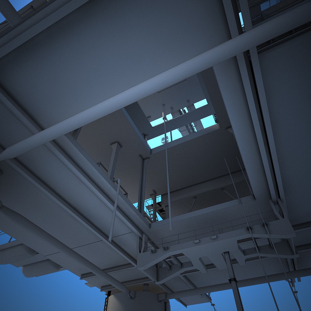 3D oil rig white model - TurboSquid 1391747